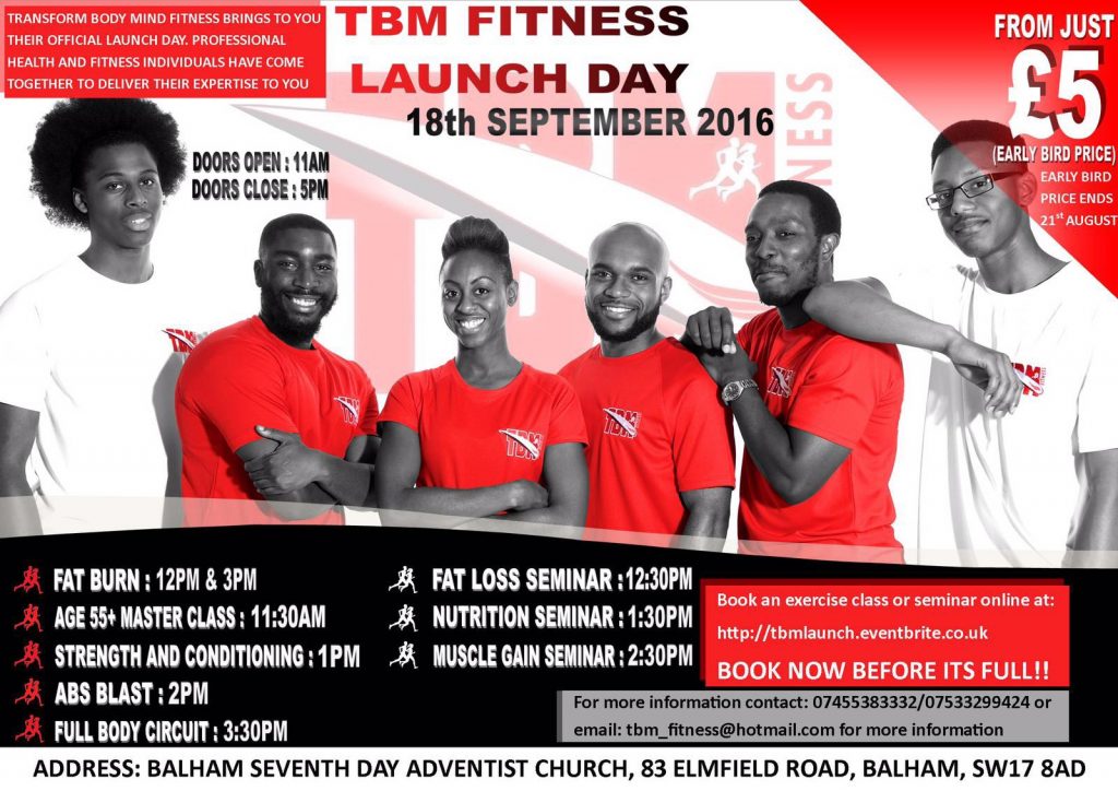 TBM Fitness Launch Day – Croydon Seventh-day Adventist Church