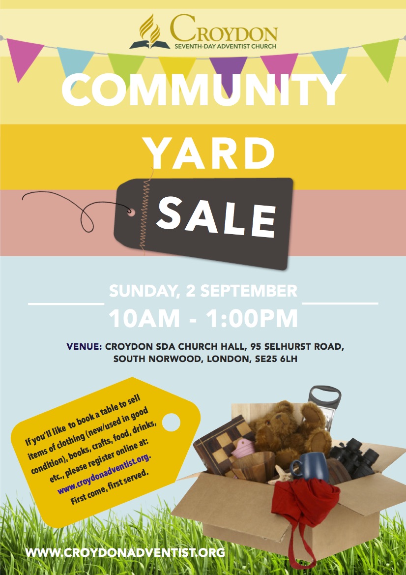 Community Yard Sale – Croydon Seventh-day Adventist Church