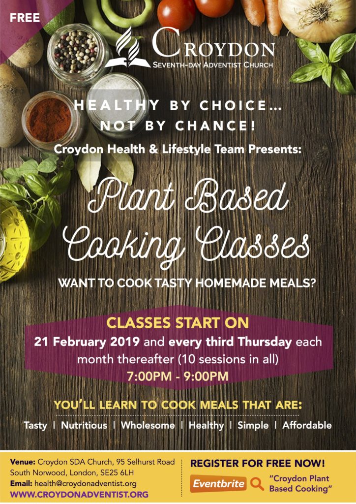 Plant Based Cooking Classes – Croydon Seventh-day Adventist Church