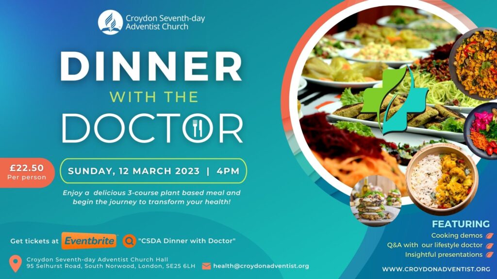 Dinner with the Doctor – Croydon Seventh-day Adventist Church