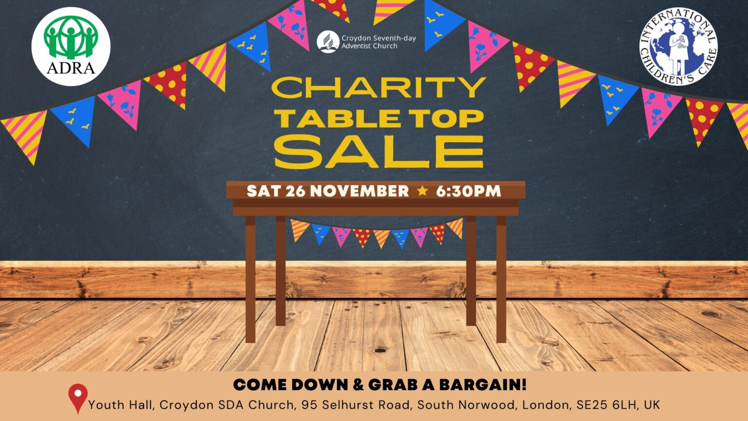 Charity Table Top Sale – Croydon Seventh-day Adventist Church