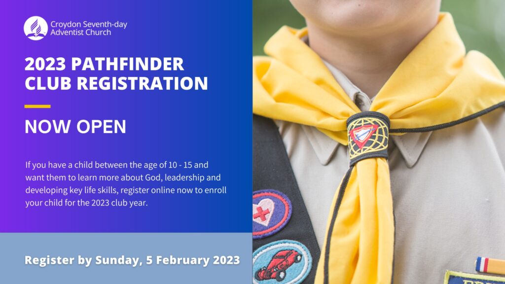 Pathfinder Club 2023 Registration – Croydon Seventh-day Adventist Church